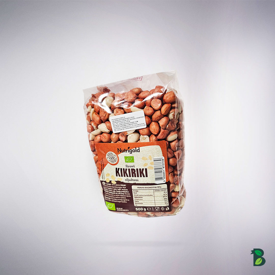Kikiriki sirovi oljušteni 500g – Organski – Bioteka Sarajevo