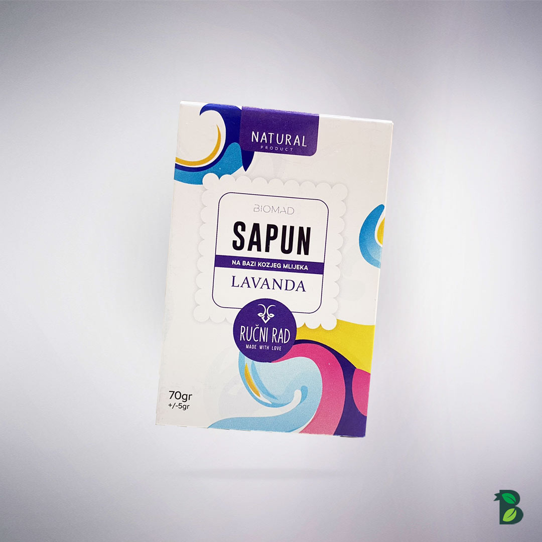 Sapun od kozijeg mlijeka i lavande – Ručno rađen – Bioteka Sarajevo